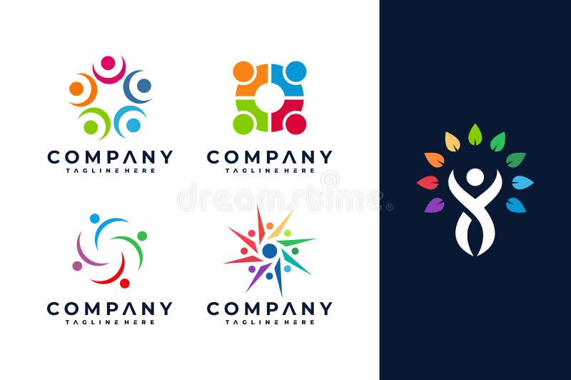 Humanity Colorful Bundle Logo Stock Vector - Illustration of abstract ...