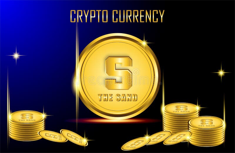 The Sandbox SAND Trading Banner. SAND Coin Cryptocurrency with Glowing ...