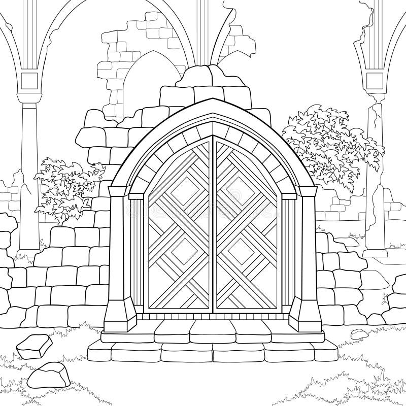 Ruin Stone House Line Drawing Stock Illustrations – 10 Ruin Stone House ...