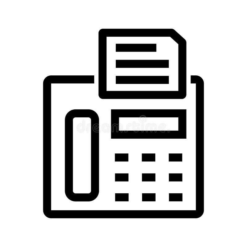 Fax Vector Icon. Fax Symbol. Fax Icon in Line Style. Vector ...