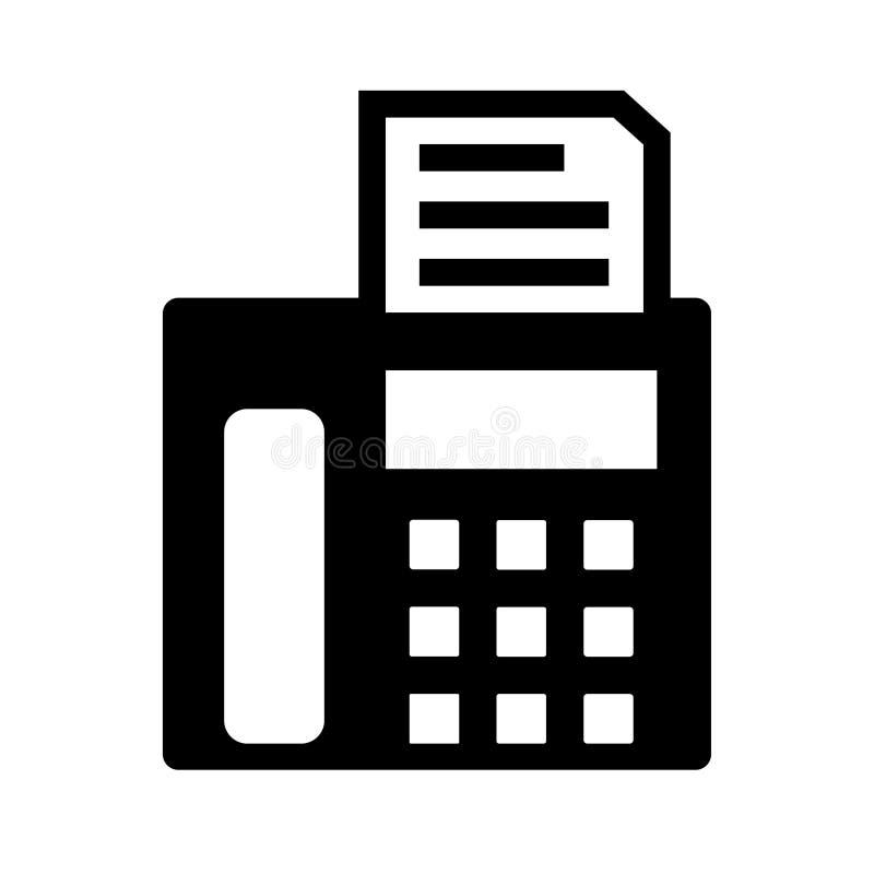 Fax Icon in Flat Style. Fax Symbol. Vector Illustrations Stock ...