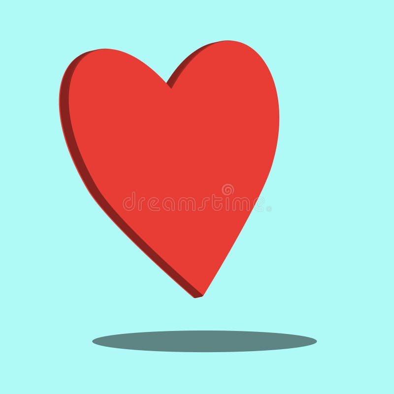 3d Illustration of a Heart. a Symbol of Sincere Love. Stock Vector ...