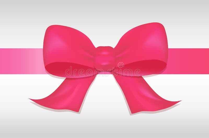 Decorative pink bow stock vector. Illustration of beautiful - 235713243