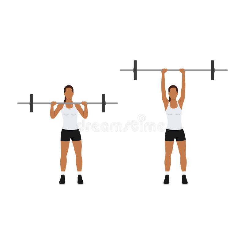 Overhead Press Woman Stock Illustrations – 133 Overhead Press Woman ...