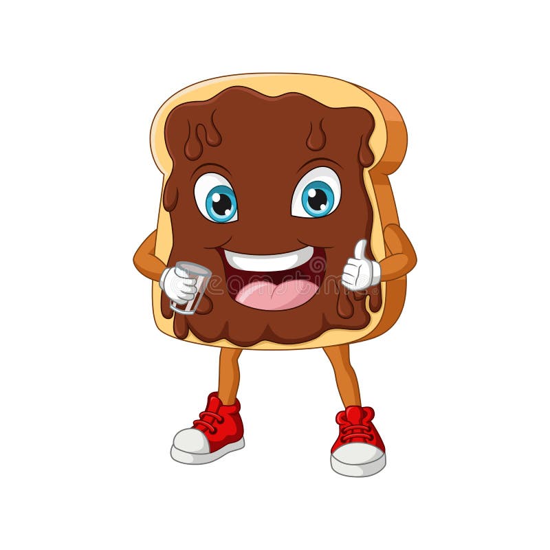Cartoon Funny Bread Giving Thumbs Up Stock Vector - Illustration of ...