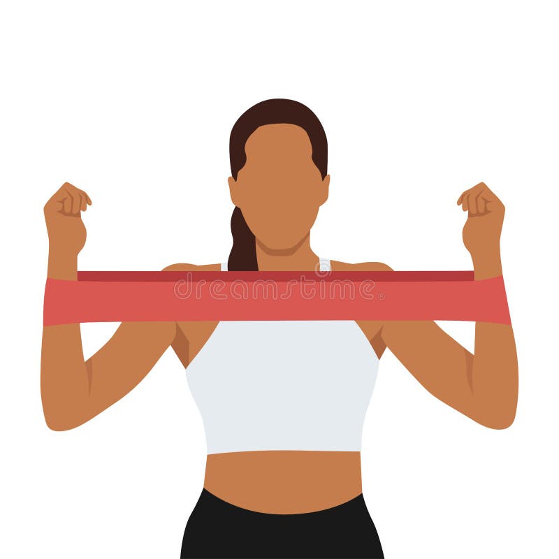 Resistance Band Exercise Stock Illustrations – 2,684 Resistance Band ...