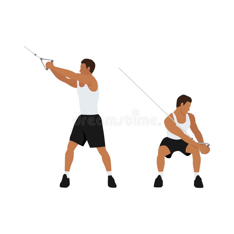 Man Doing Cable Exercise Stock Illustrations – 116 Man Doing Cable ...