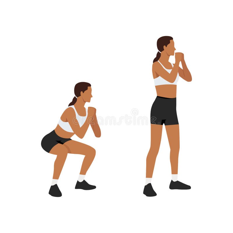 Bodyweight Squats Stock Illustrations – 164 Bodyweight Squats Stock ...