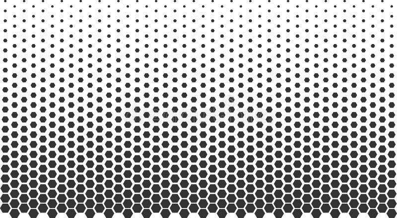 The Hexagon Pattern Halftones on White Background Stock Vector ...