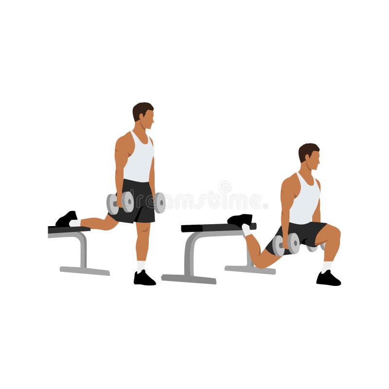 Man Doing Split Squats Stock Illustrations – 18 Man Doing Split Squats ...