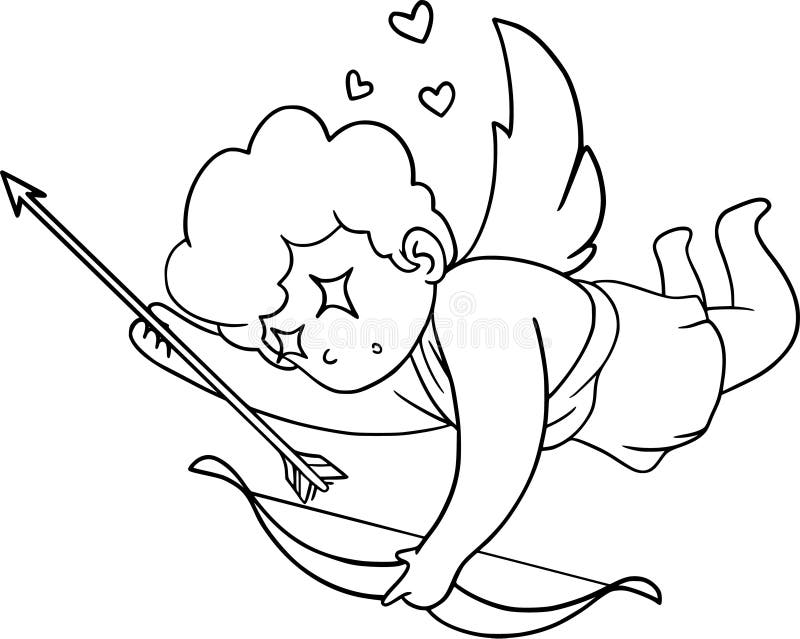 Hand Drawn Cupid Valentine Love Illustration Stock Vector ...