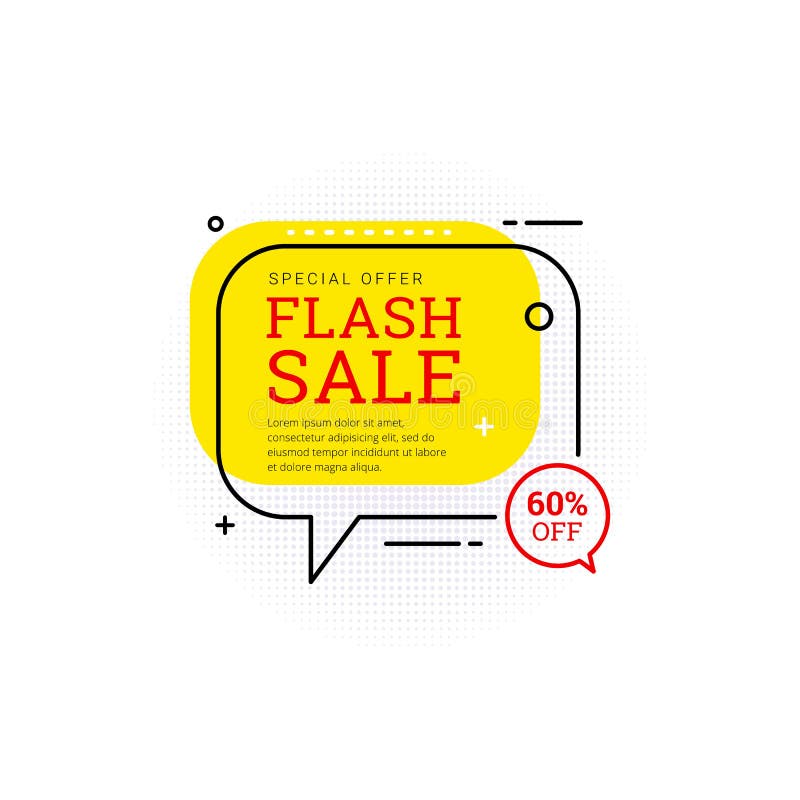 Flash Sale Discount Special Offer Banner Price Discount Stock Vector ...
