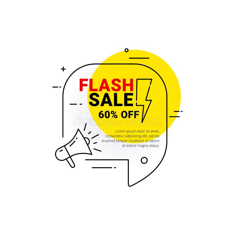 Flash Sale Discount Special Offer Banner Price Discount Stock Vector ...