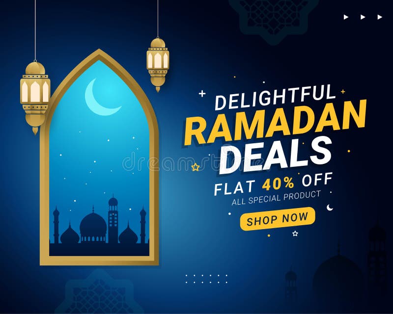 Ramadan Sale Banner Discount Template Design for Business Promotion ...