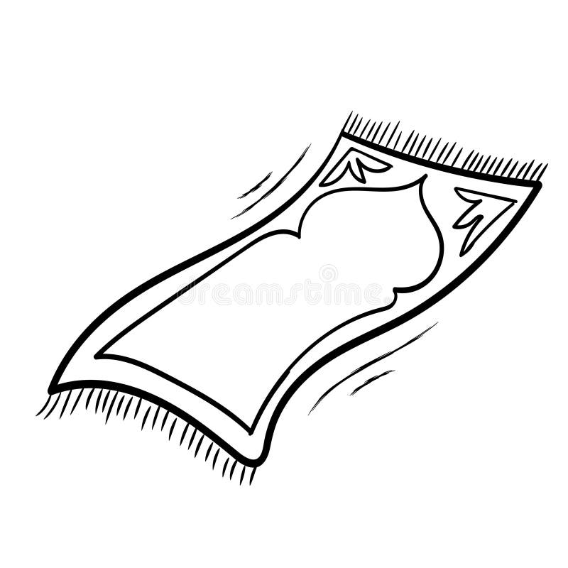 Muslim Prayer Rug or Mat with Hand Drawn Vector Illustration Stock ...