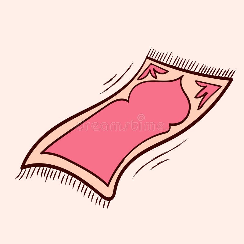 Muslim Prayer Rug with Colored Hand Drawn Vector Illustration Stock ...