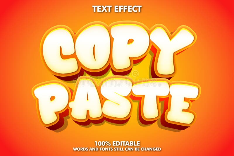 Cartoon text effect stock photo. Image of letter, editable - 194858244