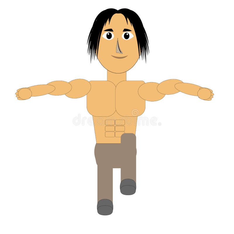 Illustration Design of Cartoons Characters of a Young Guy Stock Vector ...