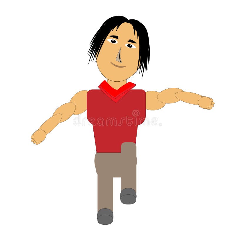 Illustration Design of Cartoons Characters of a Young Guy Stock Vector ...