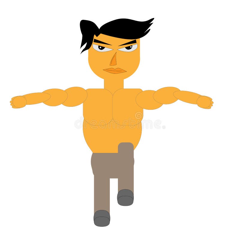 Illustration Design of Cartoons Characters of a Young Guy Stock Vector ...