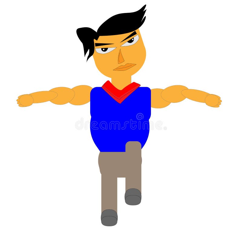 Illustration Design of Cartoons Characters of a Young Guy Stock Vector ...