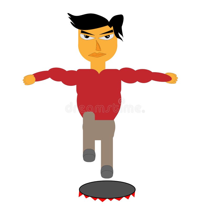 Illustration Design of Cartoons Characters of a Young Guy Stock Vector ...