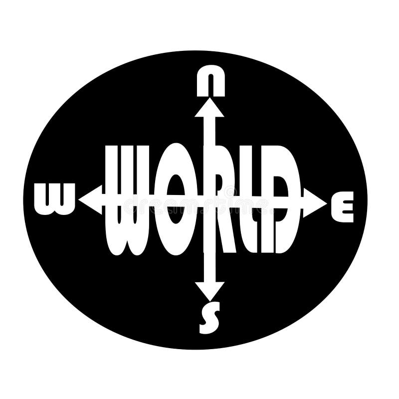 Logo and Icon Design of World Text Concept Stock Vector - Illustration ...