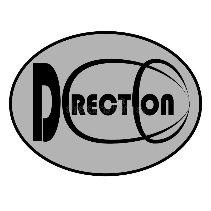 Logo and Icon Design of Direction Text Stock Vector - Illustration of ...