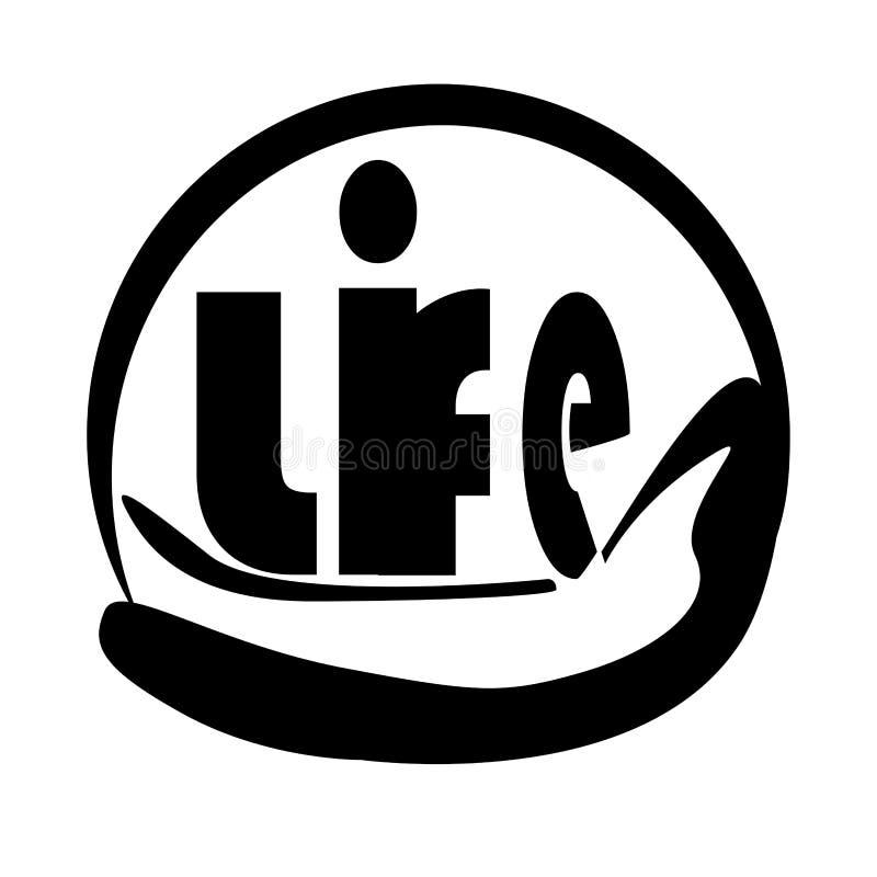 Background Design of Life Text Concept Stock Vector - Illustration of ...