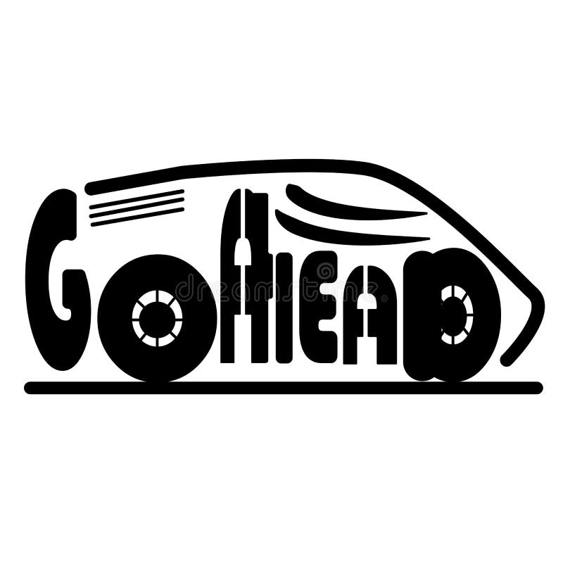 Design Icon and Logo of Go Ahead Text Stock Vector - Illustration of ...