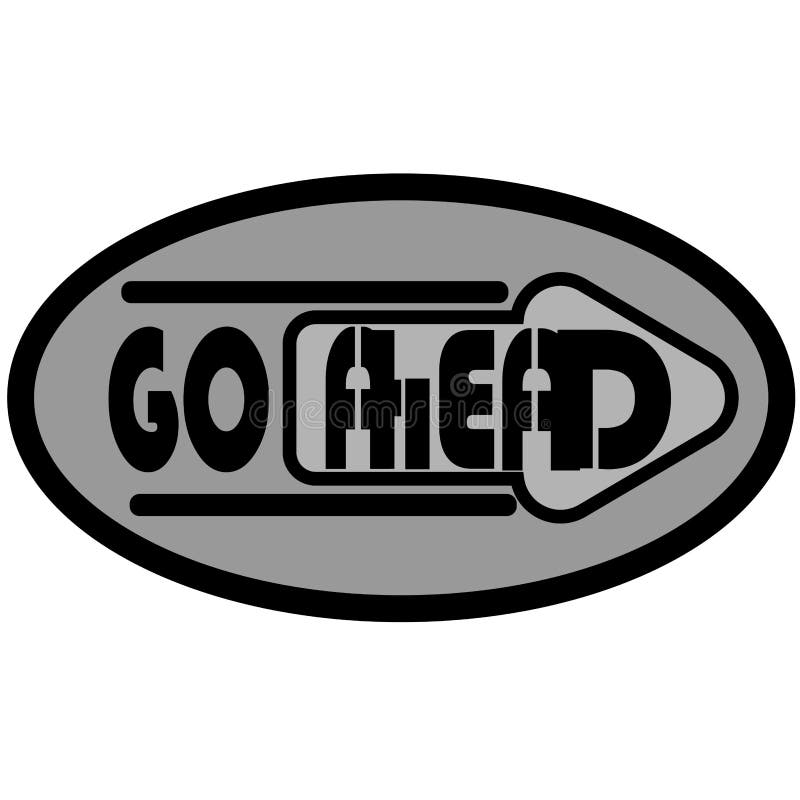 Design Icon and Logo of Go Ahead Text Stock Vector - Illustration of ...
