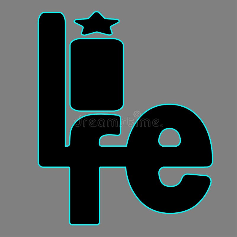 Design Logo and Icon of Life Text Concept Stock Vector - Illustration ...