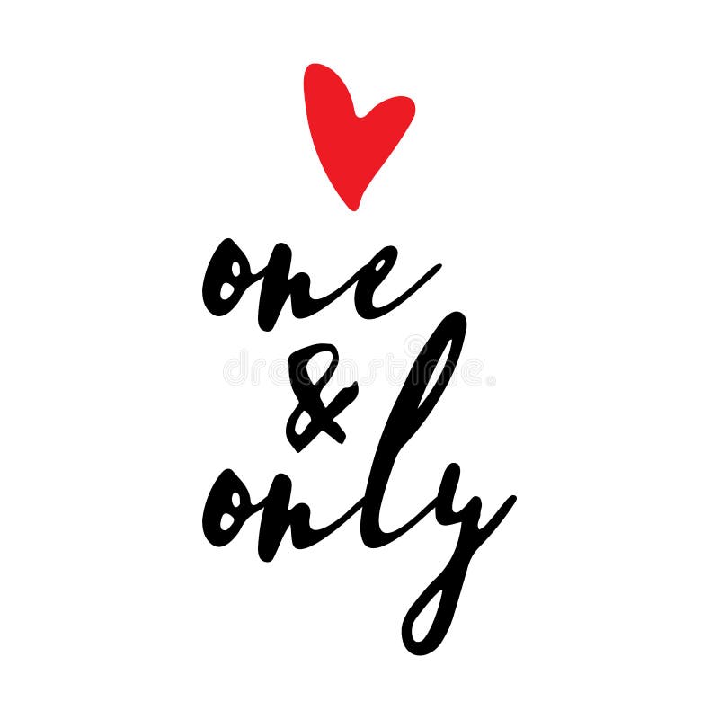 One and only Love. Love Letter. Valentine Calligraphy. Love Typography ...