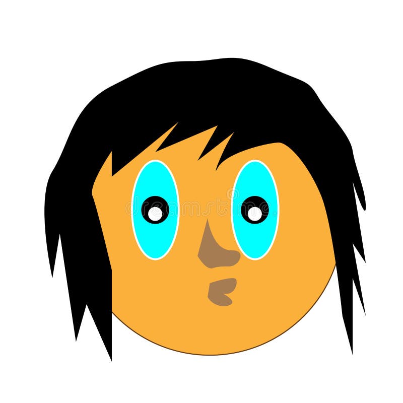 Cartoon Character Concept with Happy Face Stock Vector - Illustration ...