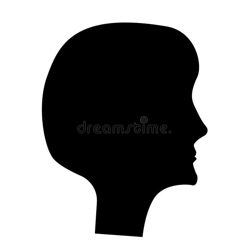 Side view face design stock vector. Illustration of sketch - 238688533