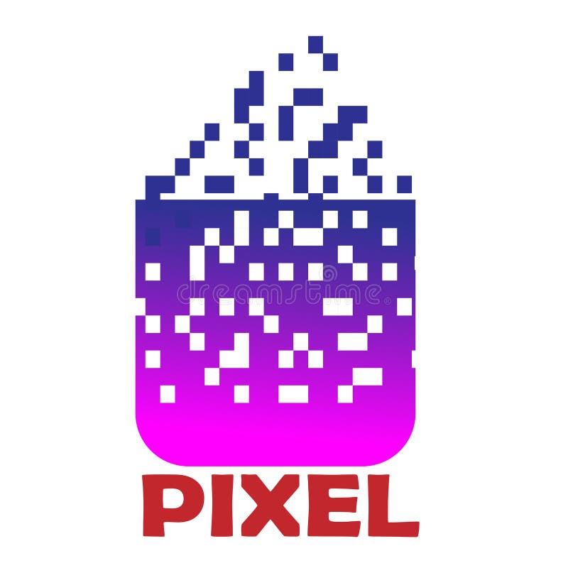 Illustration Pixel Design with Color Combine Stock Vector ...