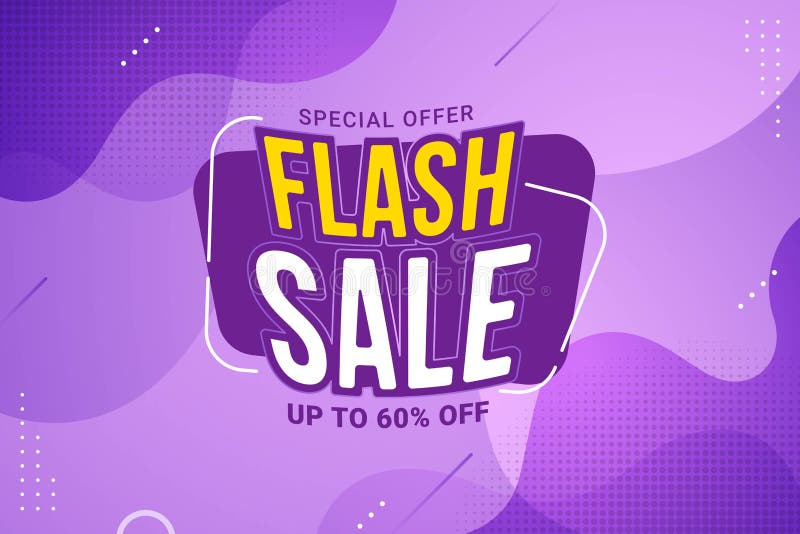 Flash Sale Discount Special Offer Banner Price Promotion Stock Vector ...
