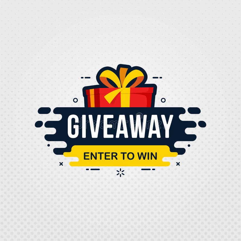Giveaway and Enter To Win Banner Sign Design Stock Vector ...