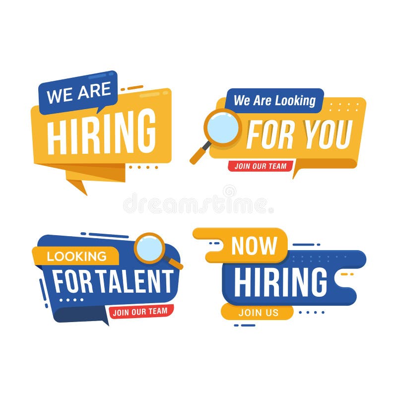 We are Hiring Banner Design Recruitment for Job Vacancy Vector Stock ...