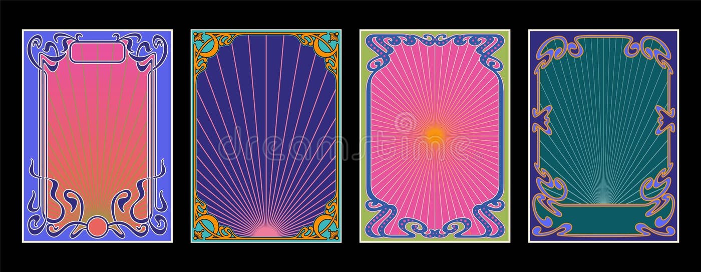 Psychedelic Art Nouveau Frames Stock Illustrations – 16 Psychedelic Art ...
