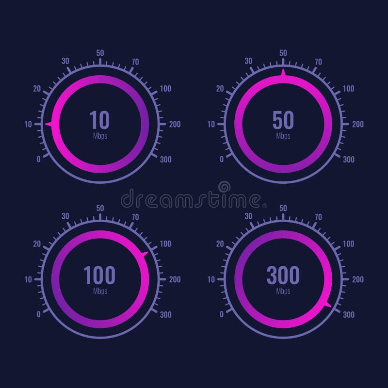 Speedometer Internet Speed Level Indicator Vector Design Stock Vector ...