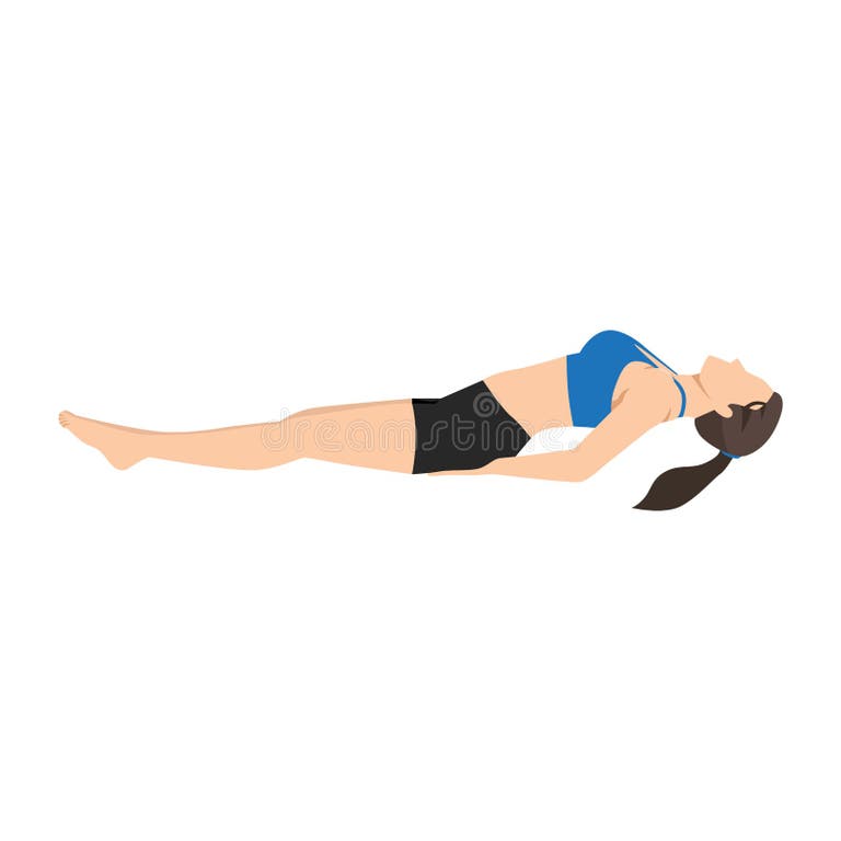 Woman Doing Fish Pose Matsyasana Exercise. Stock Vector - Illustration ...