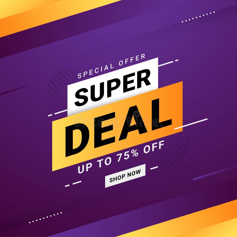 Super Deal Banner Sale Discount Promotion Vector Graphic and Design ...