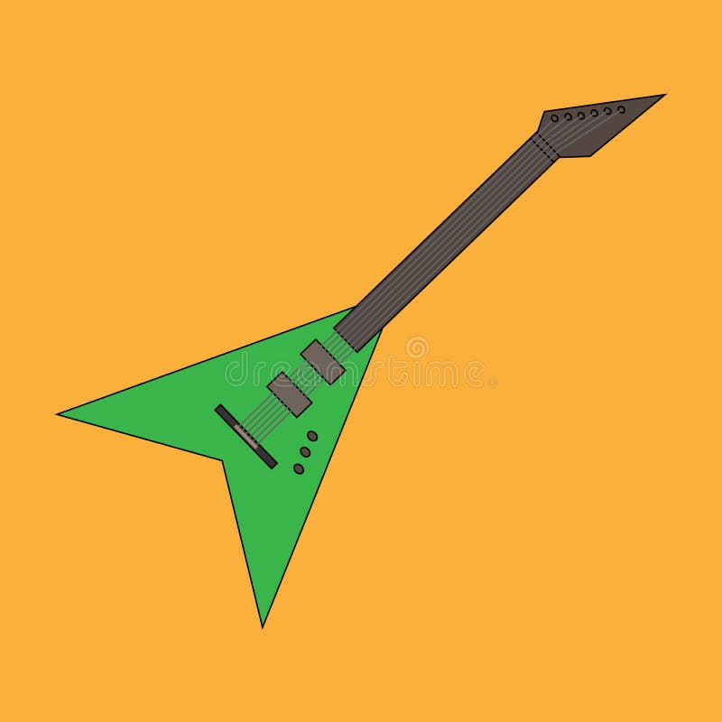 Electric Guitar Flat Vector Illustration. Rock Music Instrument Stock ...