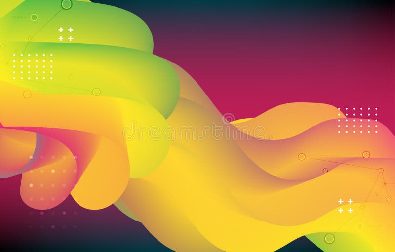 Colorful Abstract Vector Fluid Background.rainbow Smooth Line Concept ...