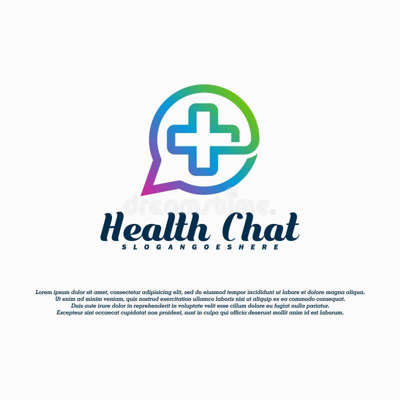 Health Chat Logo Vector Design with Plus Sign. Stock Vector ...