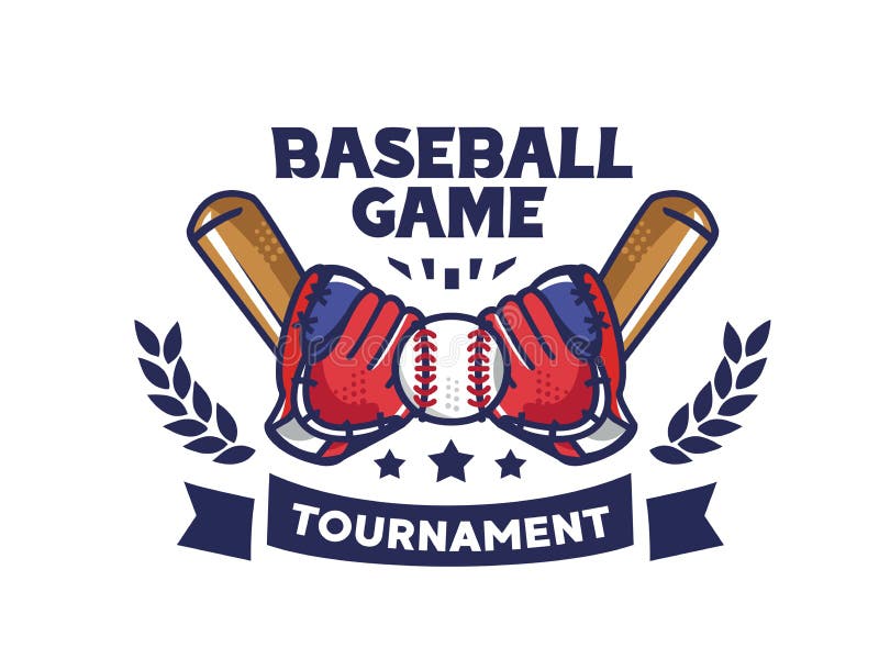 Baseball Logo Design with Modern Minimalist Concept Stock Vector ...
