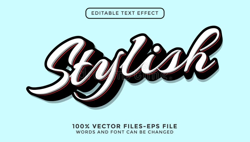Stylis - Illustrator Editable Text Effect Premium Vector Stock Vector ...