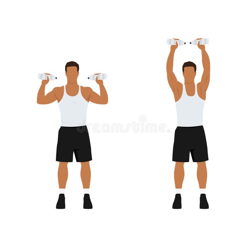 Dumbbell Shoulder Press Stock Illustrations – 275 Dumbbell Shoulder ...