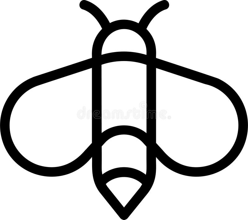 Bee Icon stock vector. Illustration of font, circle - 244713923